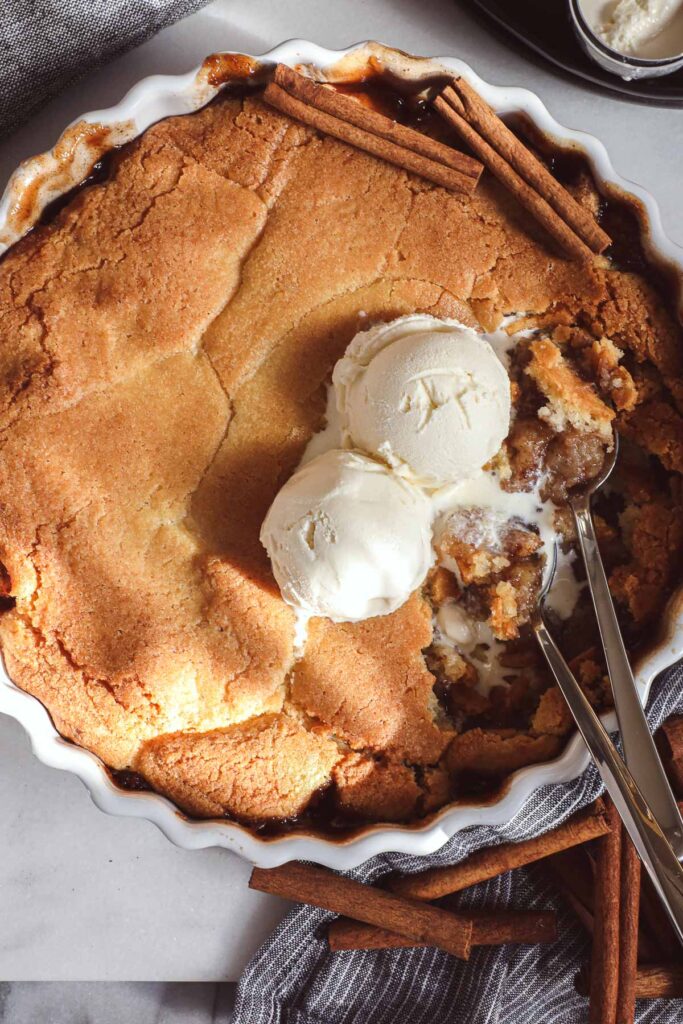 Crustless Apple Pie (Swedish Apple Pie) - Elle & Pear