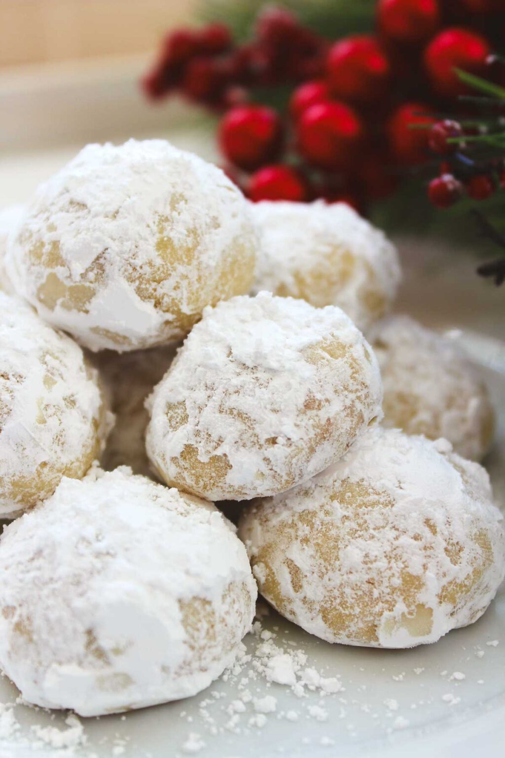 Snowball Cookies Without Nuts - Elle & Pear