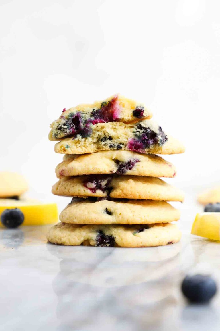 Lemon Blueberry Cookies - Elle & Pear