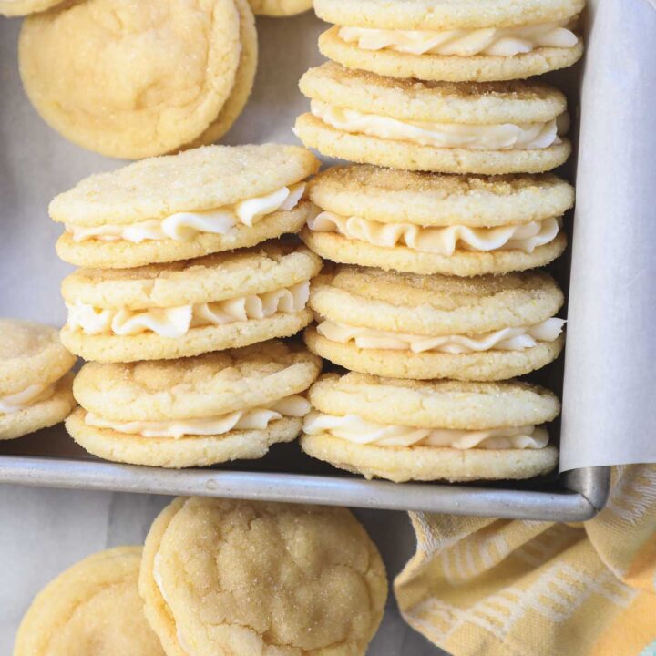 Lemon Sandwich Cookies - Elle & Pear