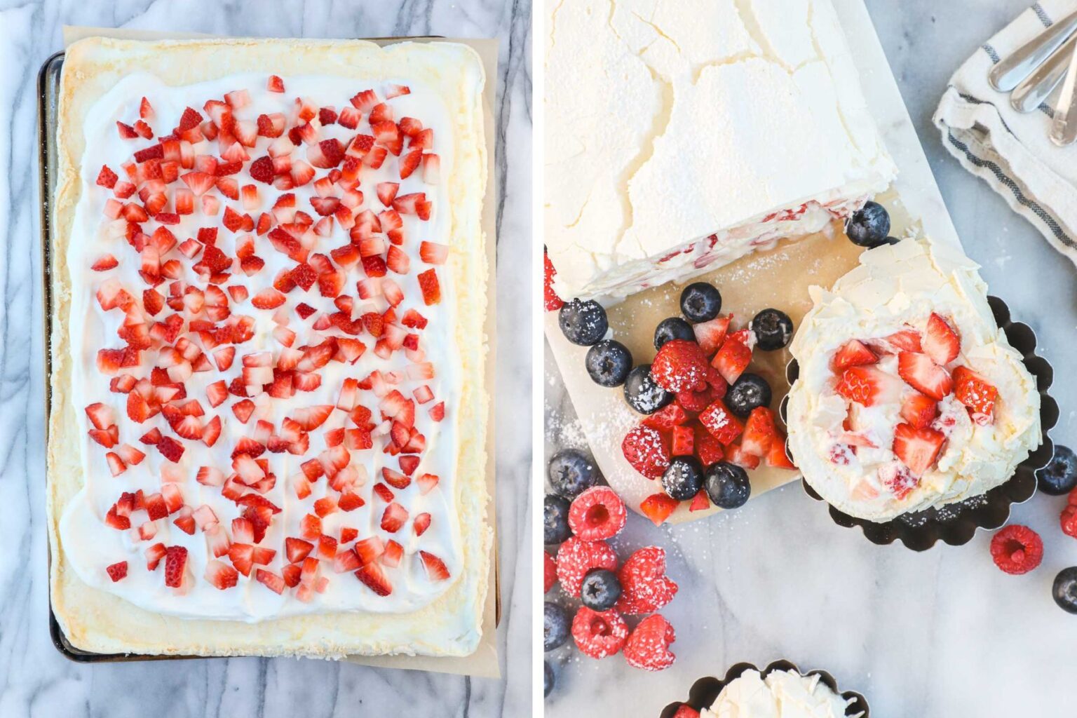 Meringue Roulade - Elle & Pear