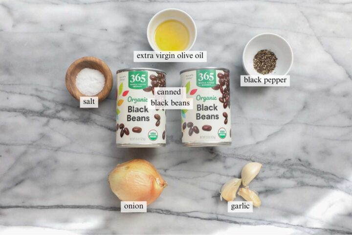 Refried Black Beans with Canned Beans - Elle & Pear